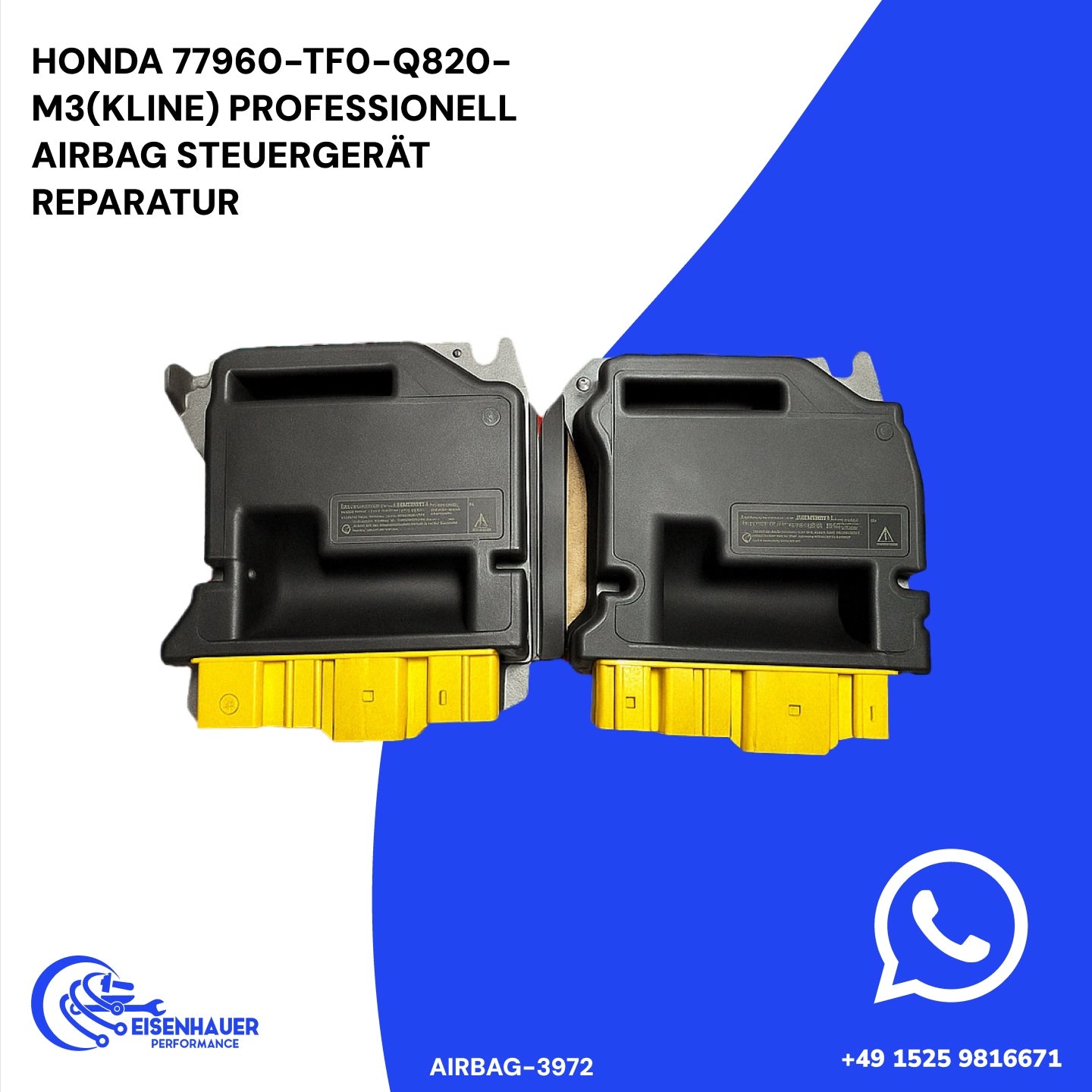 Honda 77960-TF0-Q820-M3(KLine) Professionell Airbag Steuergerät Repara